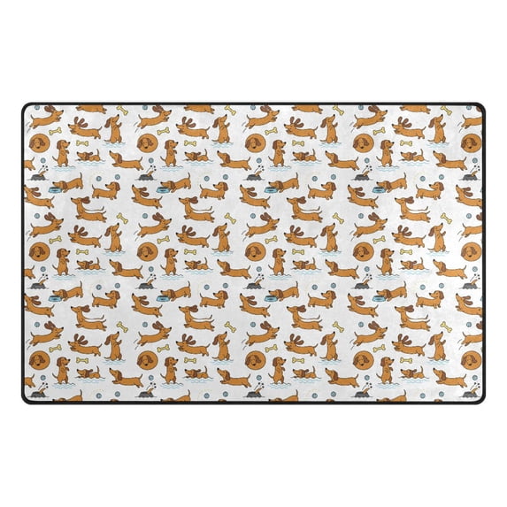 Dutchshunds Dog Memory Foam Area Rug 60"x39" Non Slip, Absorbent, Fade ...