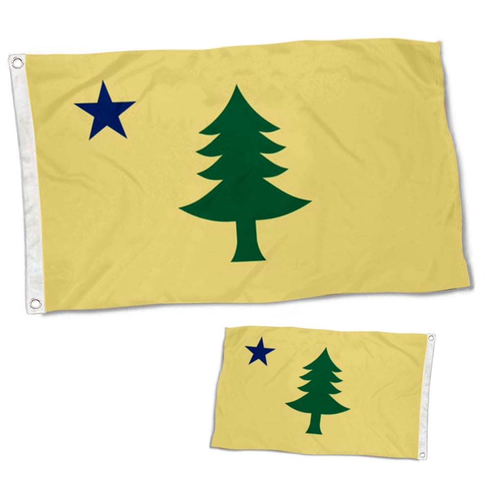 Dutern Double Sided 1901-1909 Maine Flag Banner 3 Ply with Brass ...