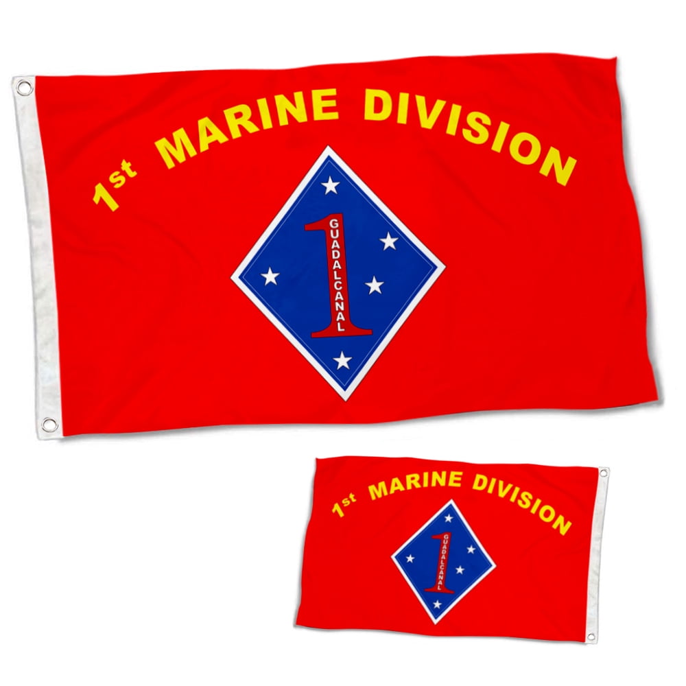 Dutern Double Sided 1st Division Military Flag Banner 3 Ply with Brass ...