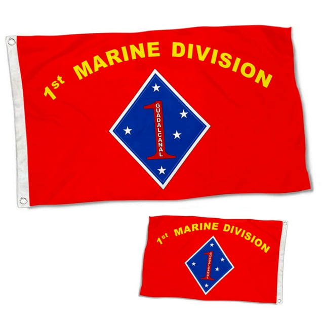 Dutern Double Sided 1st Division Military Flag Banner 3 Ply with Brass ...