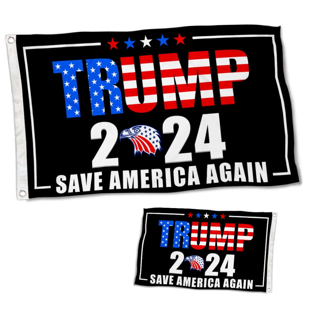 Dutern Double Sided 2024 Trump Flag Banner Save America Again Flag ...