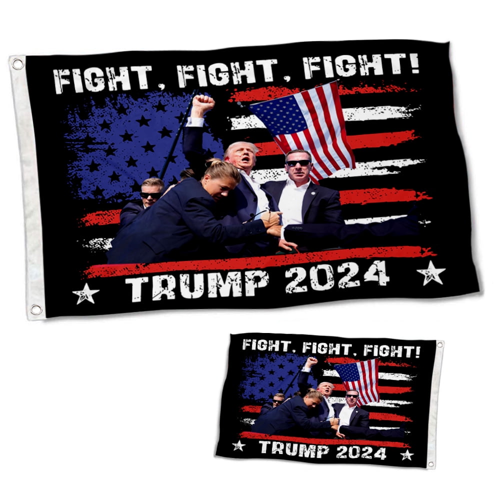 Dutern Double Sided 2024 WITH JESUS Flag Fight Flags 2024 Banner 3 Ply with Brass Grommets 2x3 ...