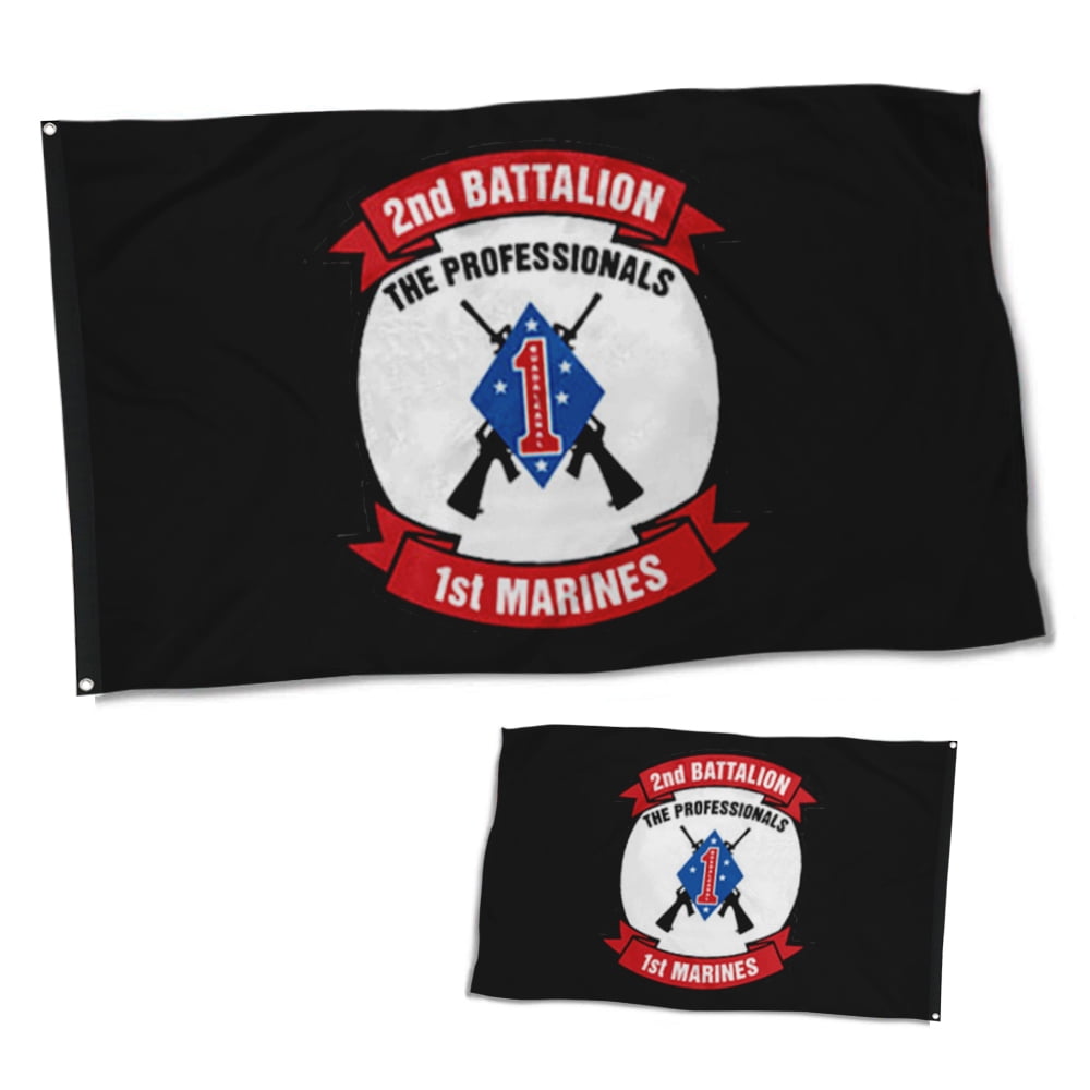 Dutern Double Sided 2nd Battalion 1st Military Flag Banner 3 Ply with ...