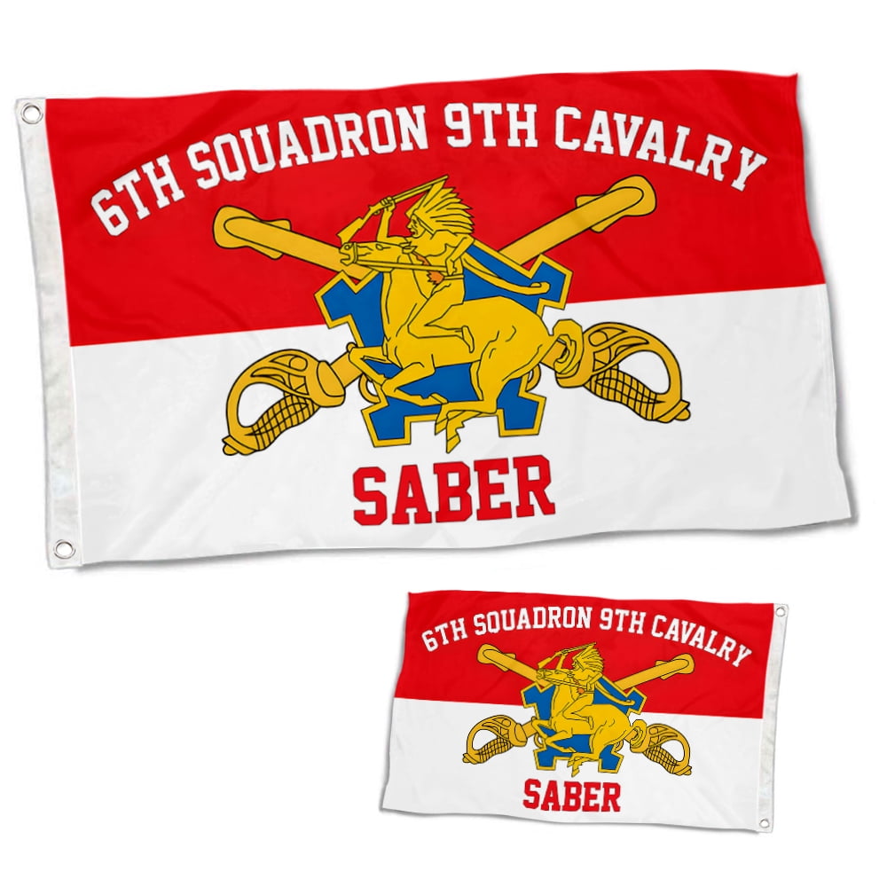 Dutern Double Sided 6th Squadron 9th Cavalry Flag Banner 3 Ply with ...