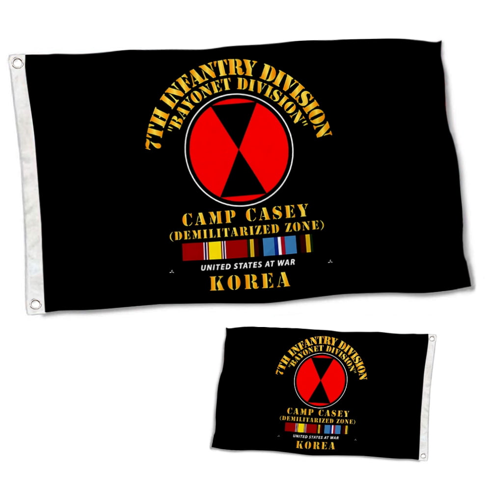 Dutern Double Sided 7th Infantry Division Flag 3x5Feet Korea Camp Casey ...