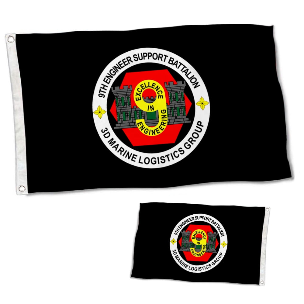 Dutern Double Sided 9th Engineer Support Battalion Flag Banner 3 Ply ...