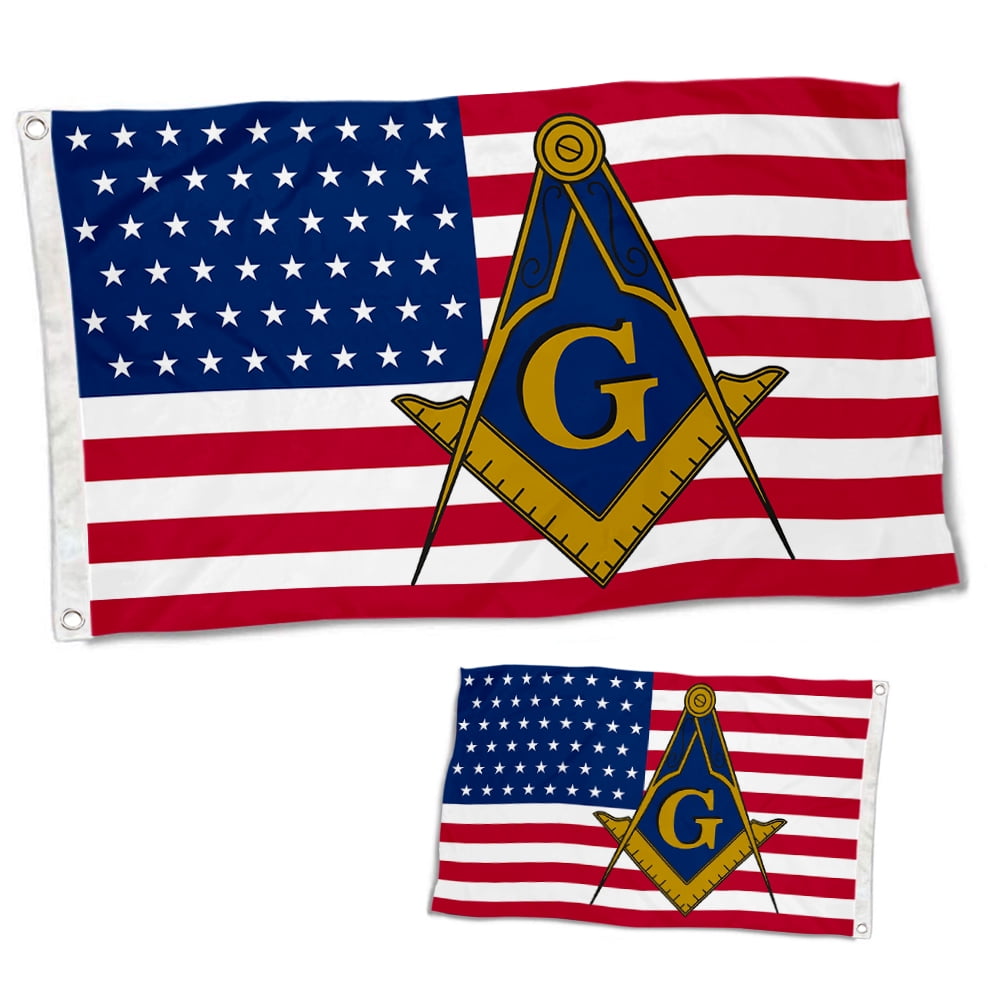 Dutern Double Sided America Masonic Flag Banner 3 Ply with Brass ...