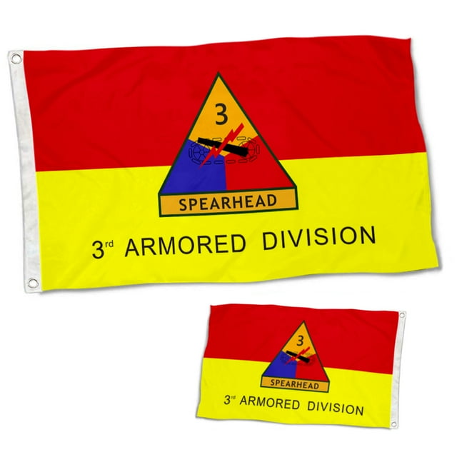 Dutern Double Sided Army 3rd Armored Division Spearhead Flag Military ...