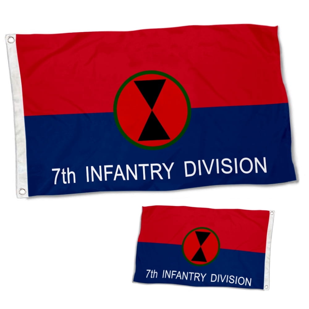 Dutern Double Sided Army 7th Infantry Flag Banner 3 Ply with Brass ...