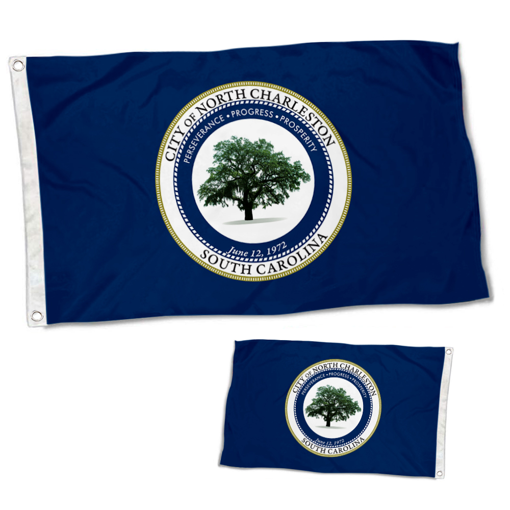 Dutern Double Sided City of North Charleston Flag, South Carolina Flags ...