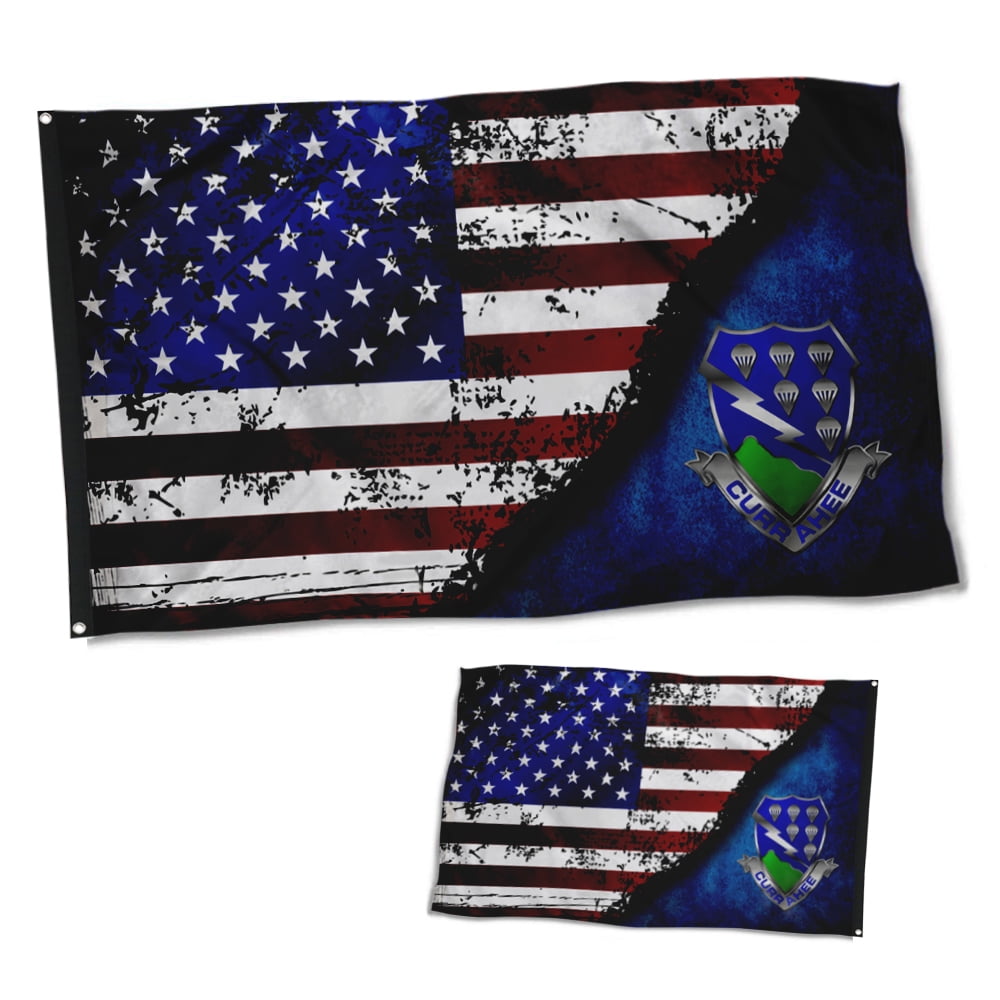 Dutern Double Sided Currahee Stars&Stripes Flag Military Banner 3 Ply ...