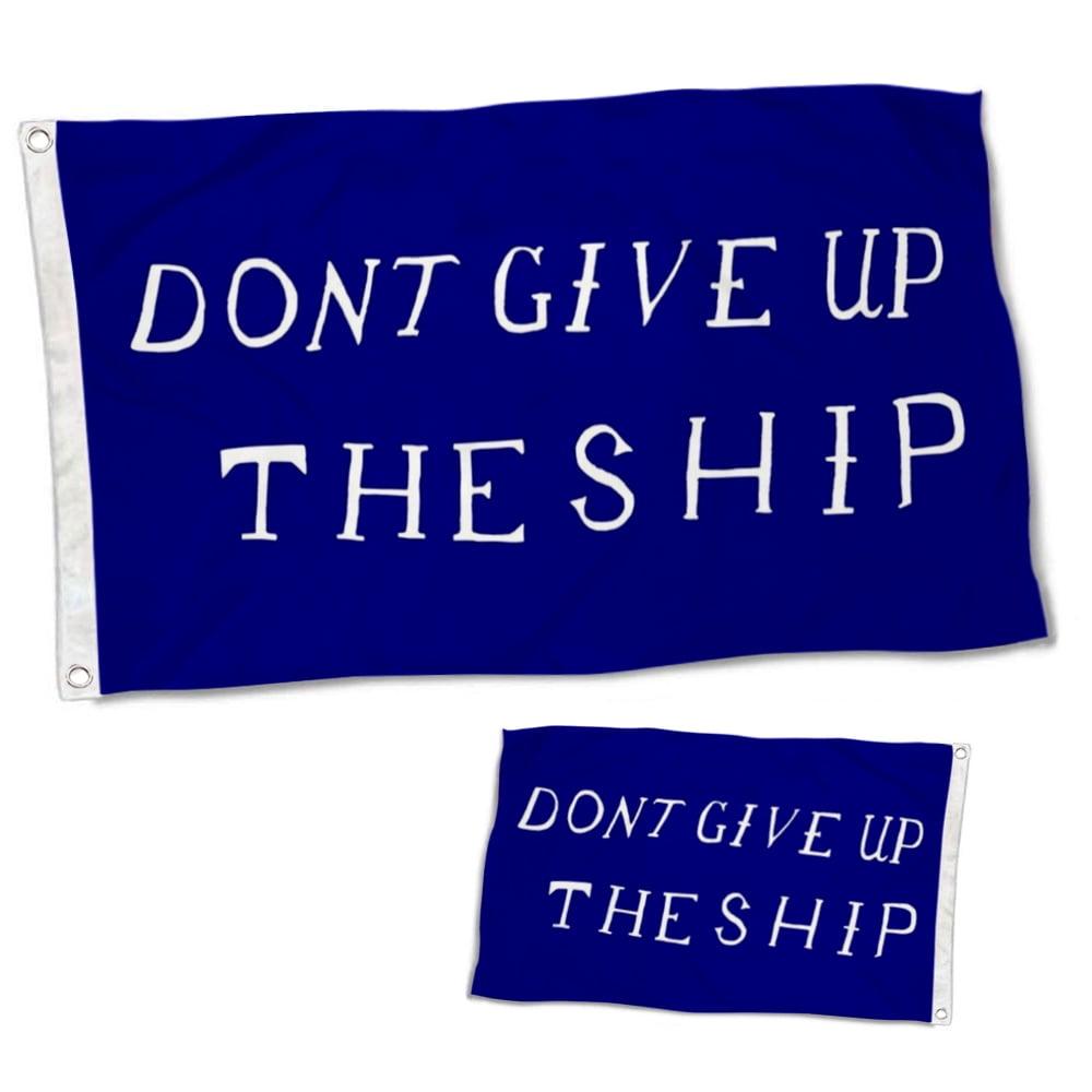 Dutern Double Sided Dont Give Up The Ship Flag Banner 3 Ply with Brass ...
