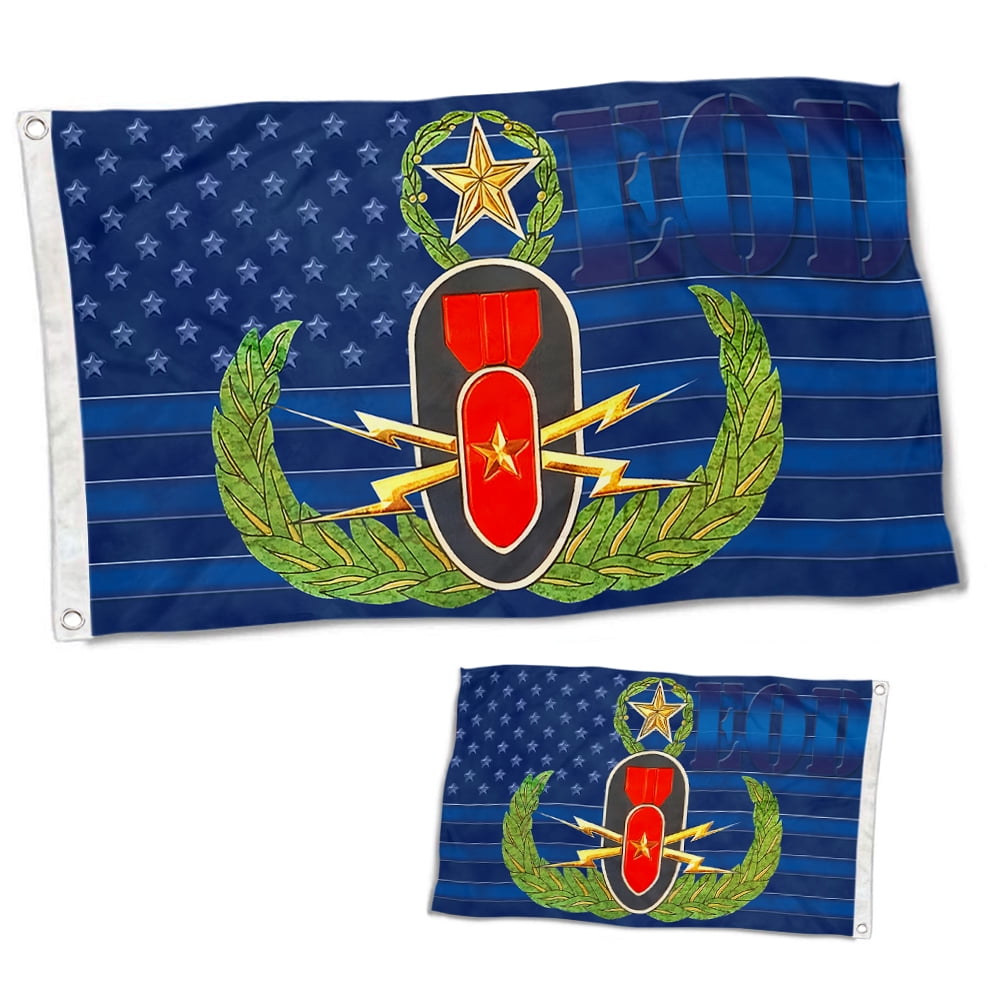 Dutern Double Sided EOD Explosive Ordnance Disposal Flag Banner 3 Ply with Brass Grommets 3x5 ...