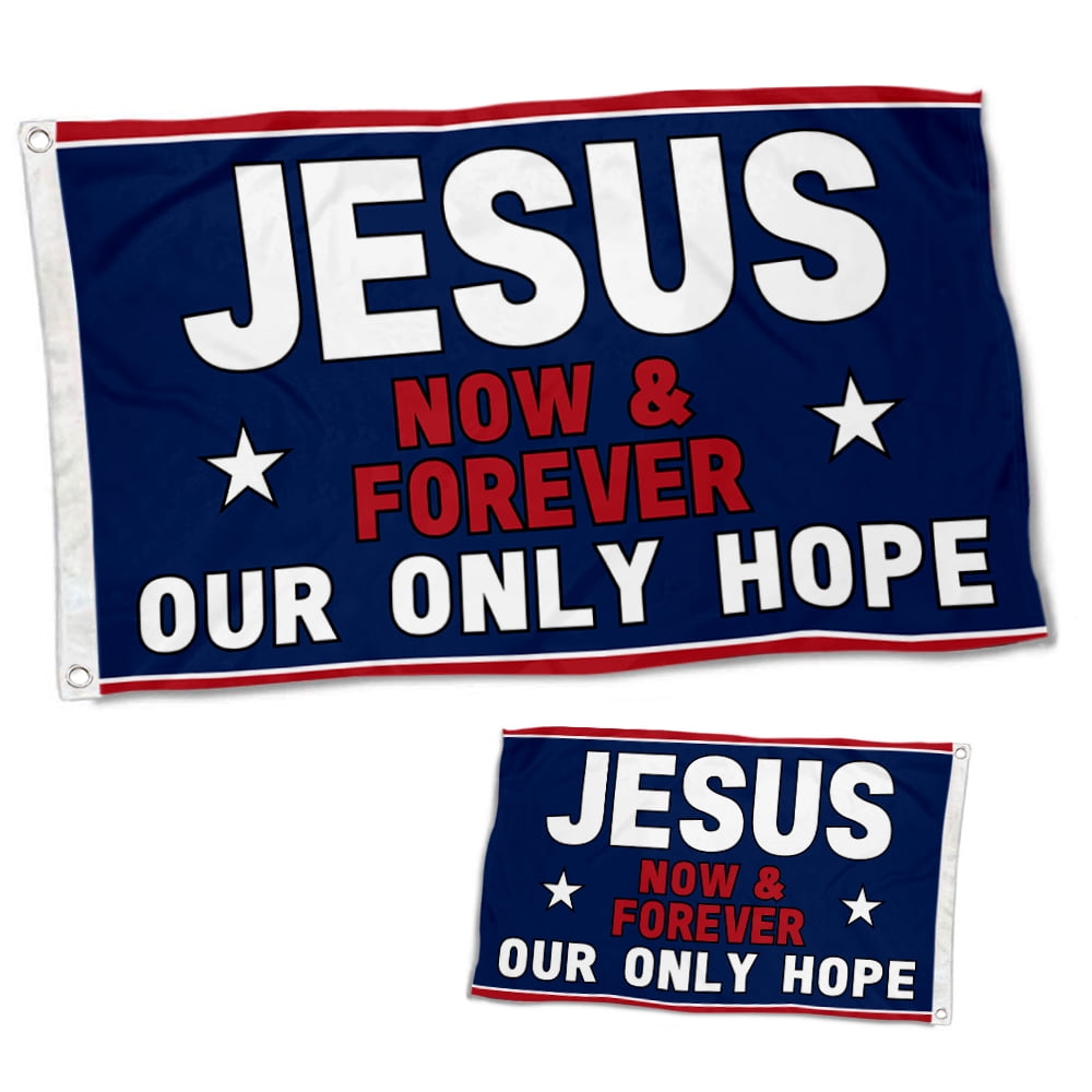 Dutern Double Sided JESUS CHRIST THE REAL THING flag Now & Forever our ...