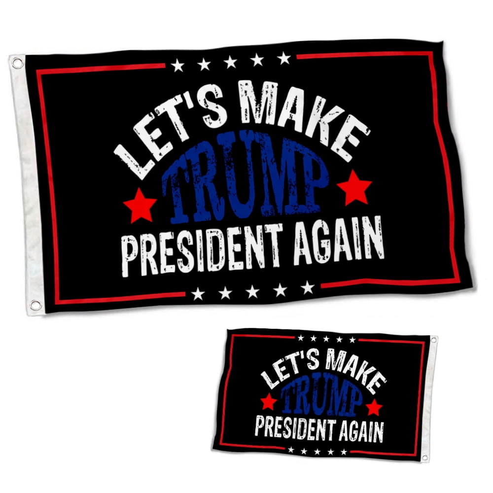 Dutern Double Sided Let's Make Trump President Again Flag Banner 3 Ply ...