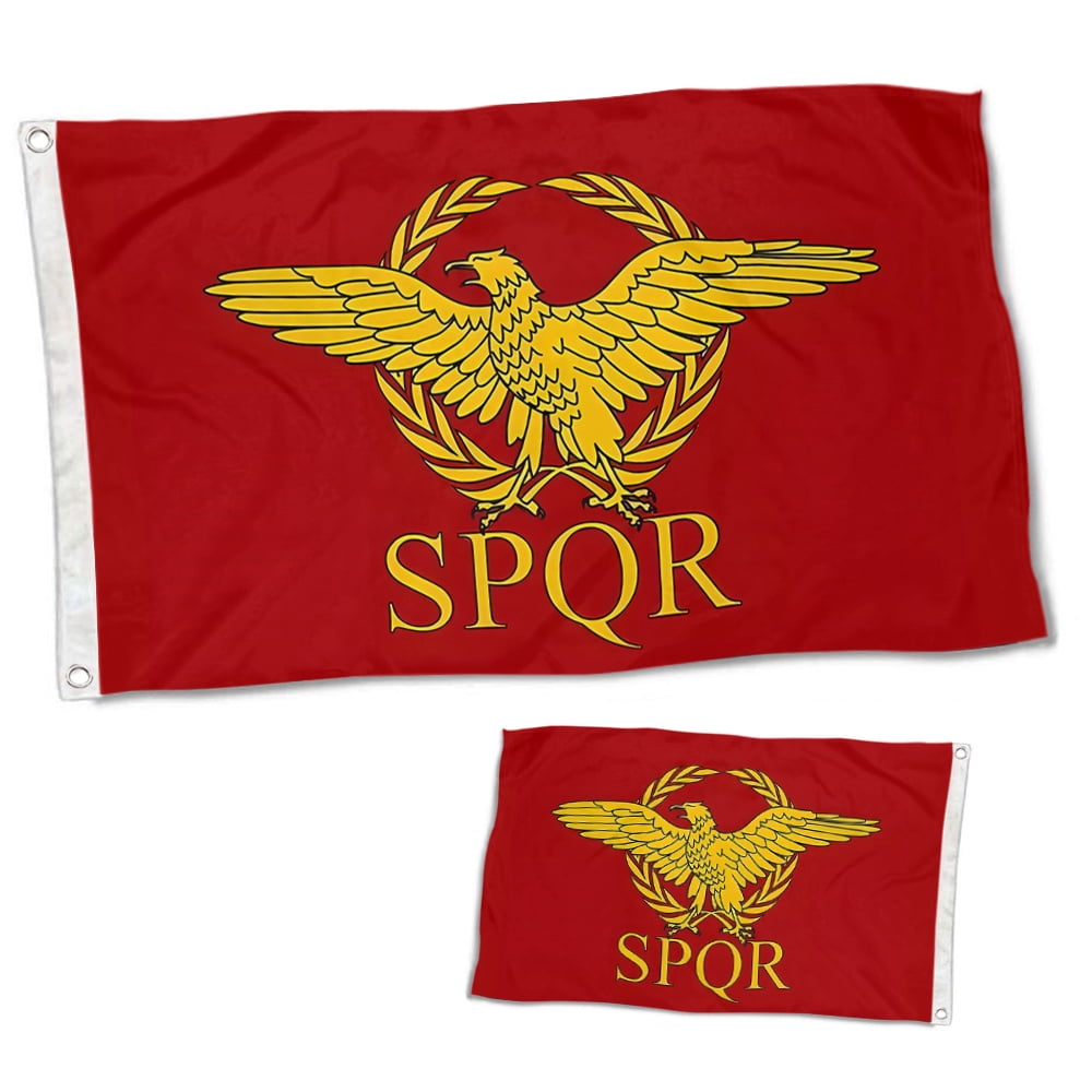 Dutern Double Sided Roman Empire Senate and People of Rome Flag Banner ...