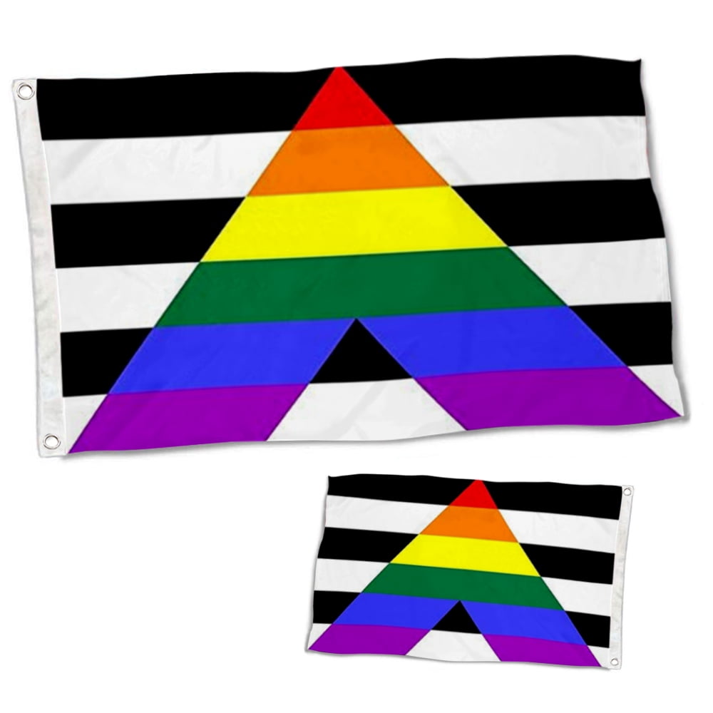 Dutern Double Sided Straight Ally Flag Banner 3 Ply with Brass Grommets ...