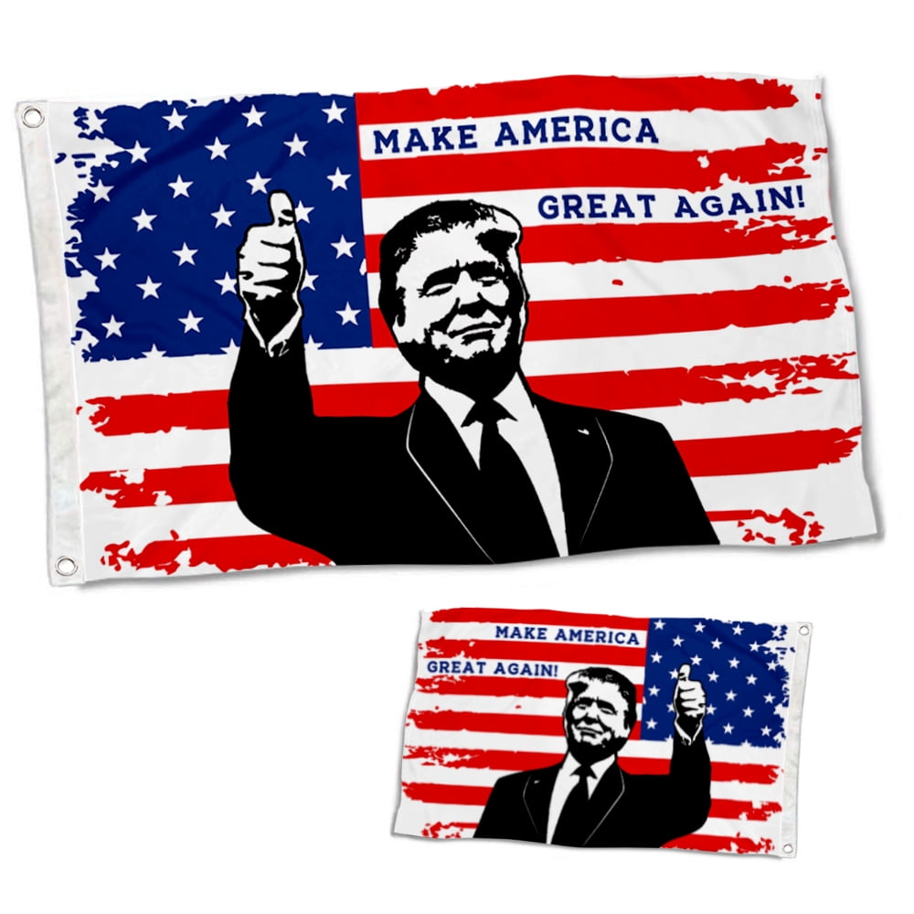 Dutern Double Sided Trump 2024 Flag Make America Great Again Flags ...