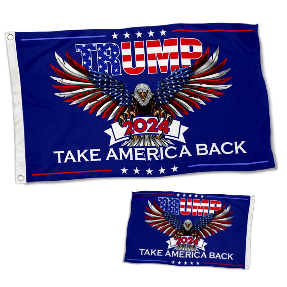 Dutern Double Sided Trump 2024 Flag Take America Back Grommet Flag ...
