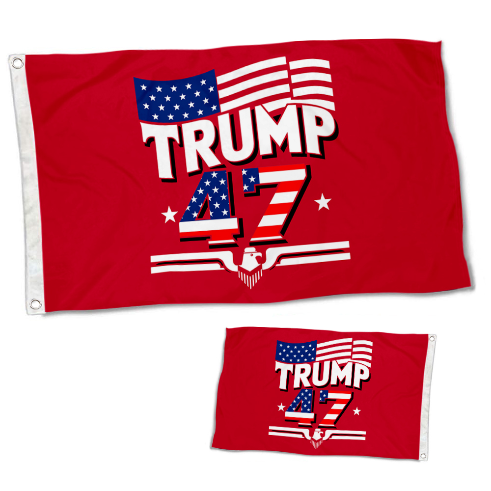 Dutern Double Sided Trump 2024 Flag Trump 47th Flags Banner 3 Ply with ...