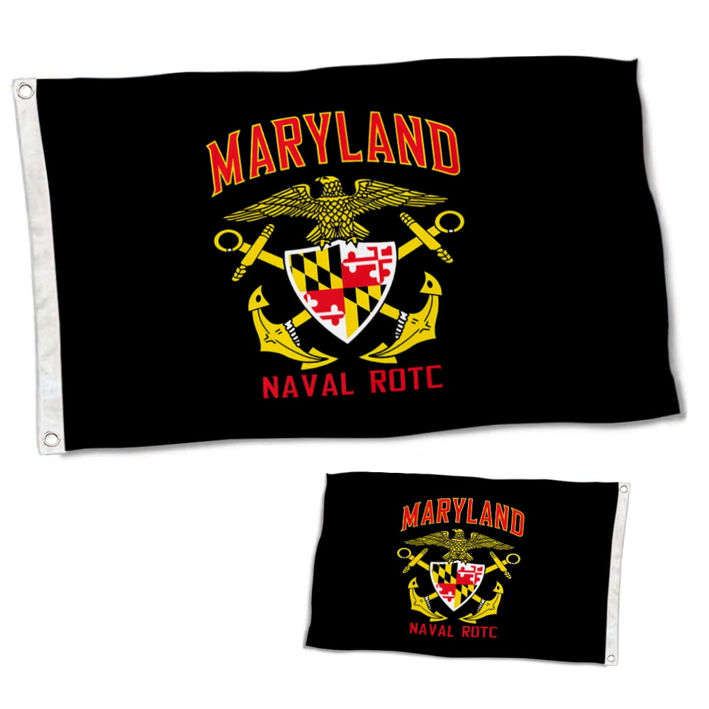 Dutern Double Sided US Military Maryland Naval ROTC Flag Banner 3 Ply ...
