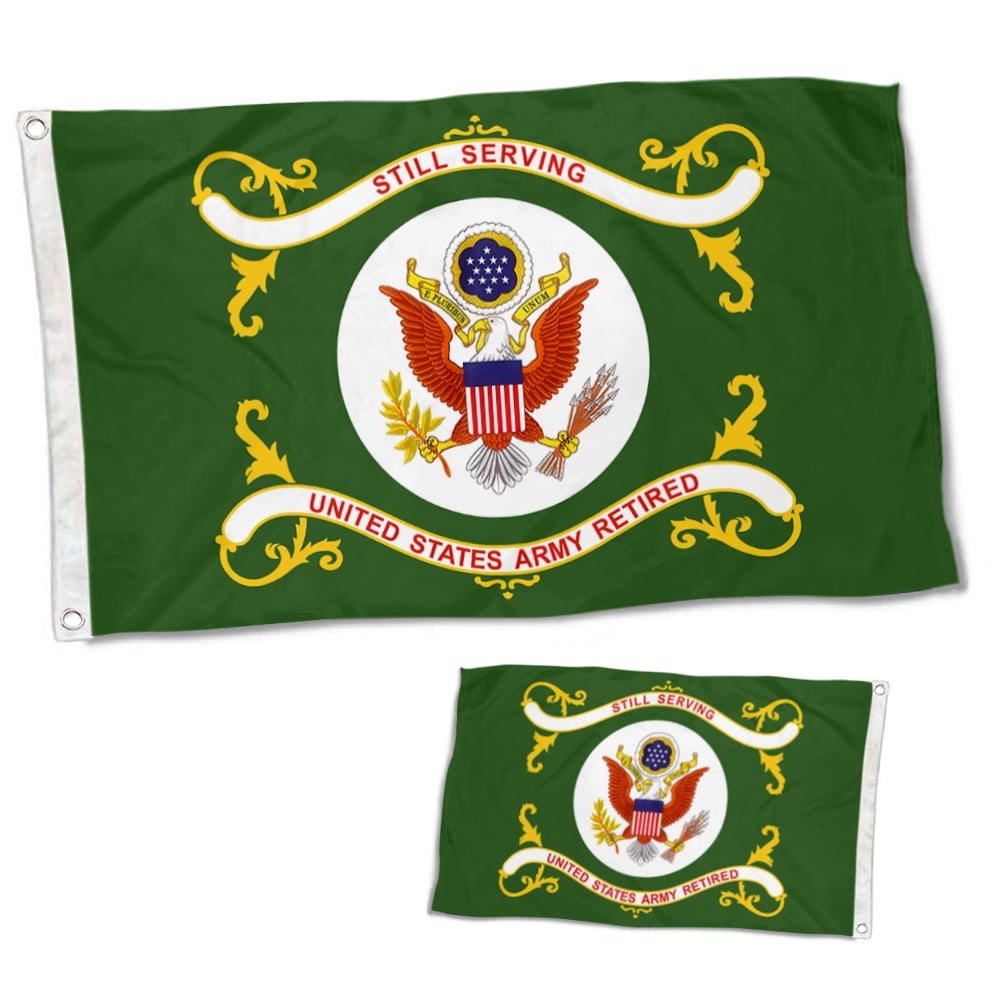 Dutern Double Sided United States Army Retired Military Flag Banner 3 ...