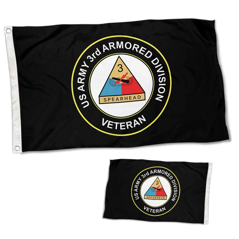 Dutern Double Sided Us Army Veteran 3rd Armored Division Flag Banner 3 ...