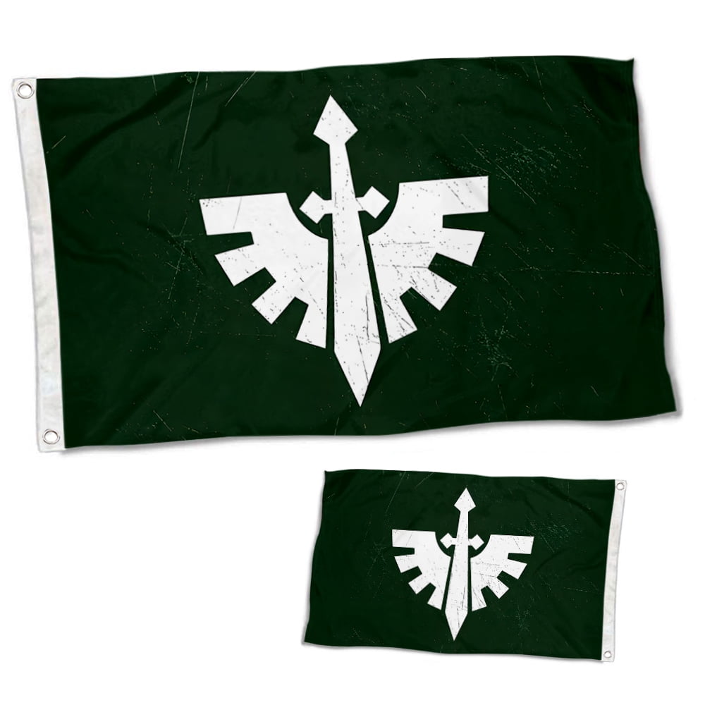 Dutern Double Sided Warhammer Inspired Dark Angels Flag Banner 3 Ply ...