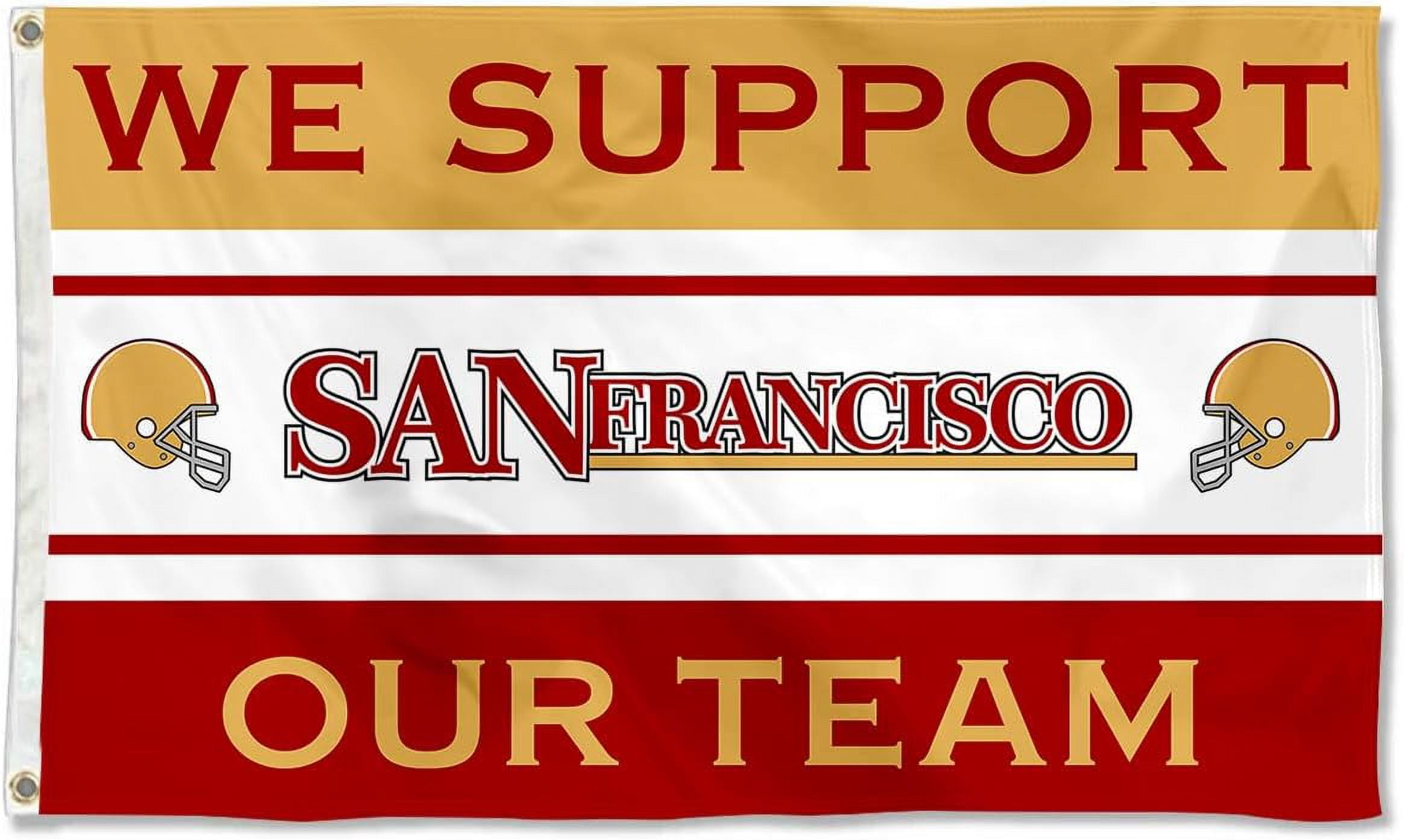 Dutern We Support our Team San Francisco Flag Banner Man Cave 3x5Feet ...