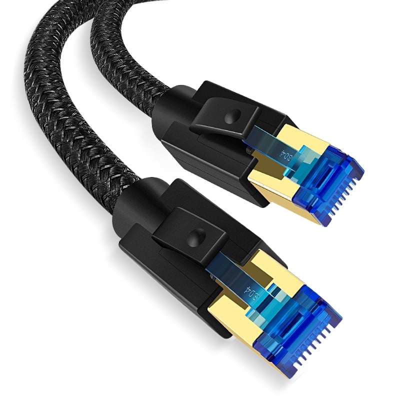 Dutevolns Cat 8 Ethernet Cable 26.24 FT, High Speed Braided 40Gbps ...
