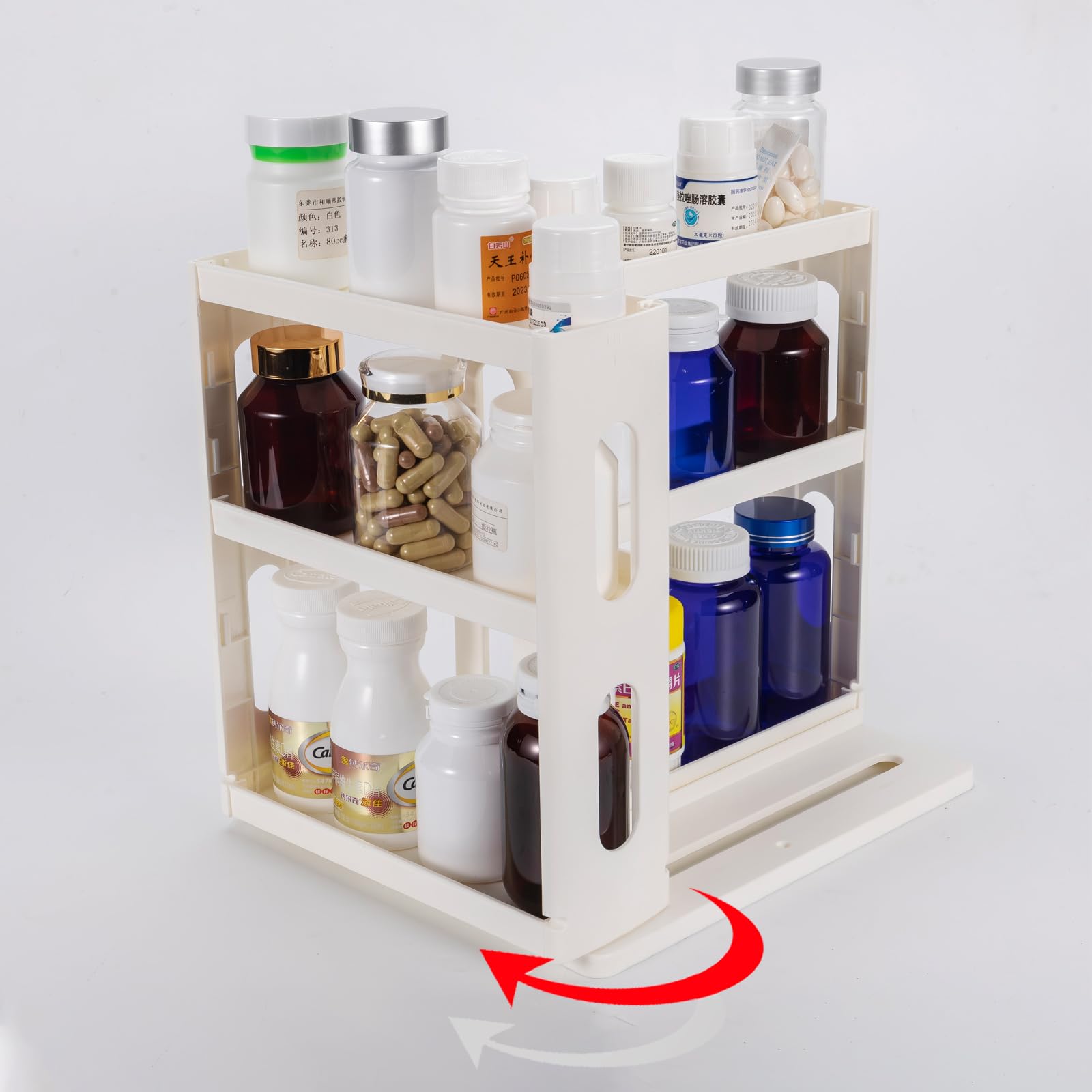 Dutiplus Medicine Organizer 2 Three-Decker Shelves Cabinet Storage Rack ...