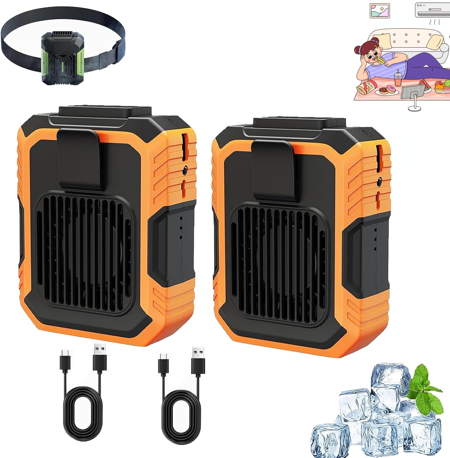 Duty Cooler Work Fan, Dutycooler Work Fan Clip On, Waist Fans That Blow ...