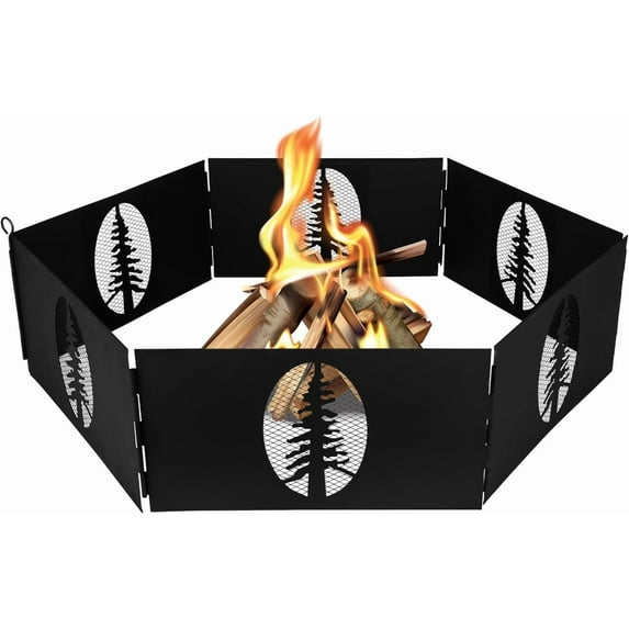 - Duty Steel Campfire Fire Pit Ring - 27"" Wide with Hinged ...