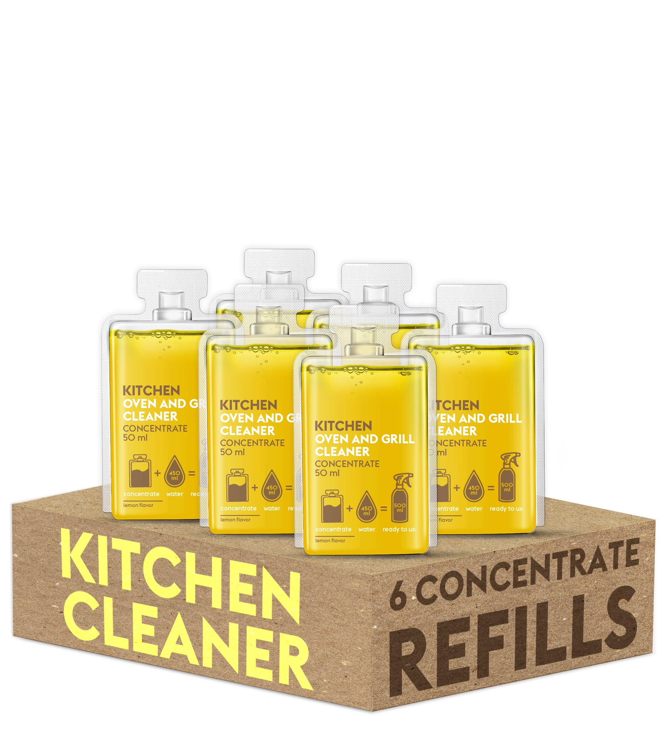 DutyBox Concentrated Kitchen Cleaner, 6 Refill Packs, Alkaline-Free ...