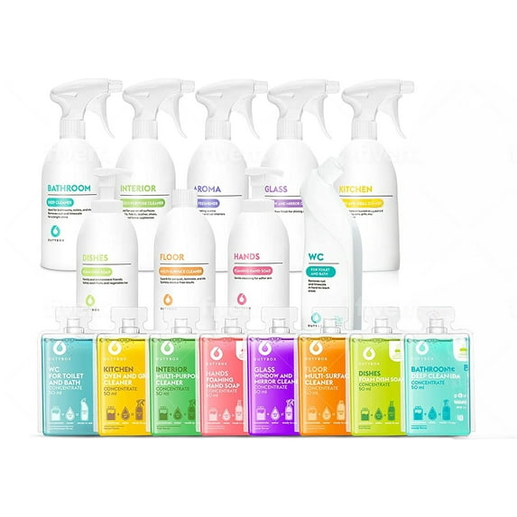 Dutybox Starter Pack Refill, Multi-Purpose Cleaner Set, Bathroom ...