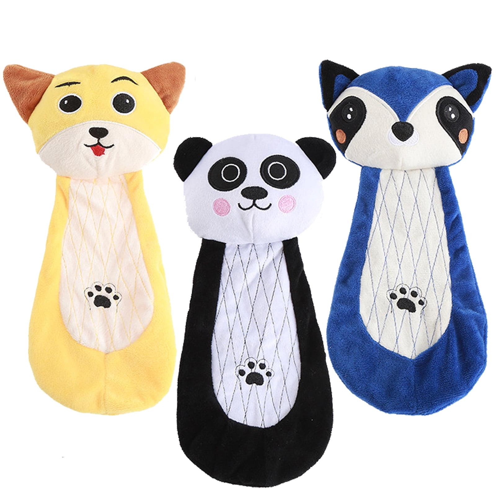 Duuclume 3 Pack Squeaky Dog Toy for Puppy Teething with Crinkle Paper ...