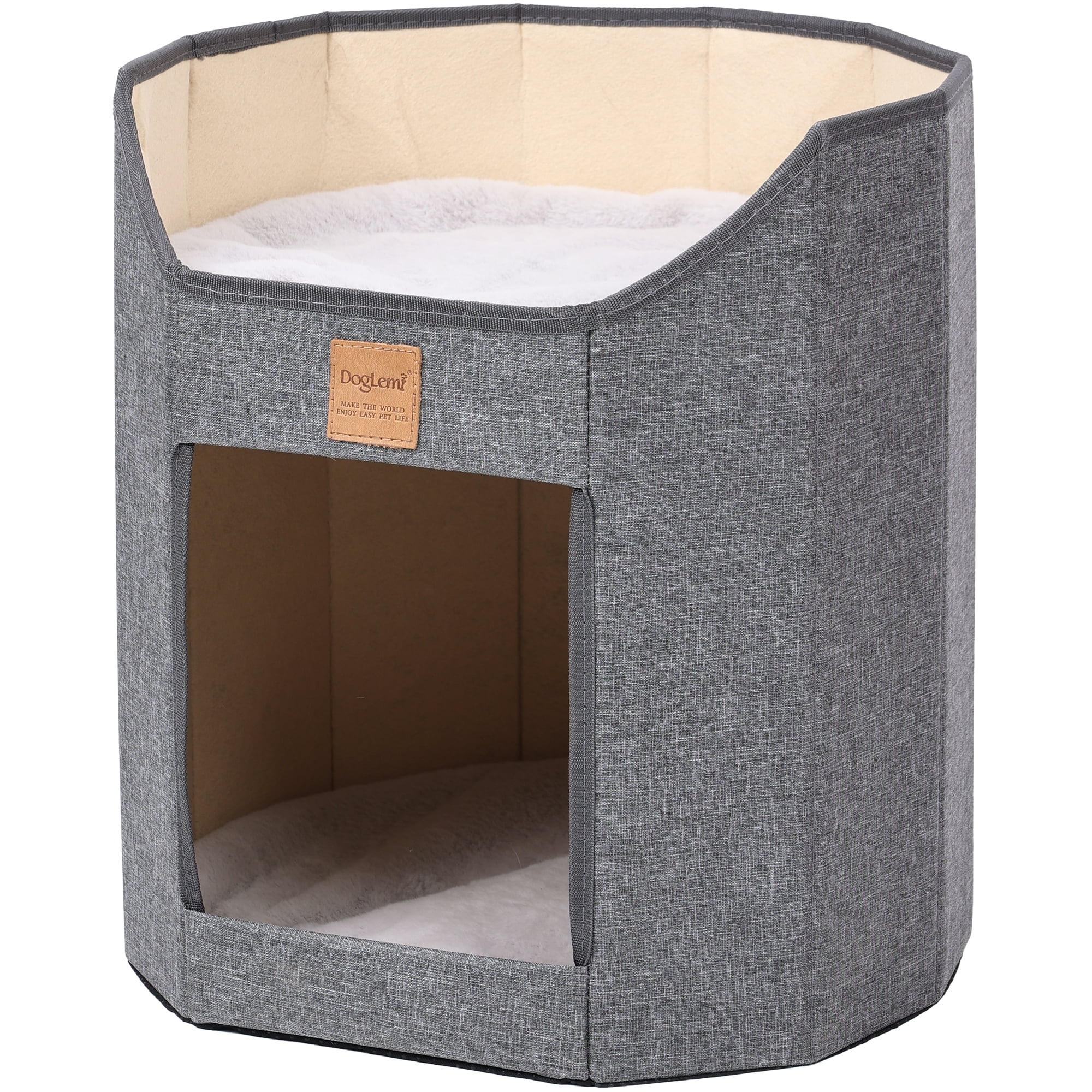 Duuclume Cat Cave Bed for Indoor Cats, Cat Cube House Pet Hideaway ...