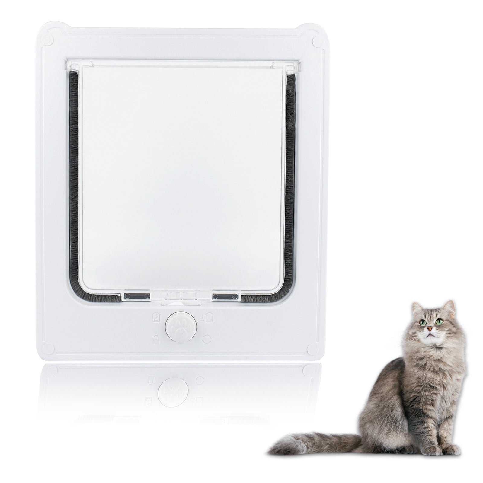 Duuclume Cat Screen Door, Lockable Cat Door Inside Door Flap 14x12 Inch ...