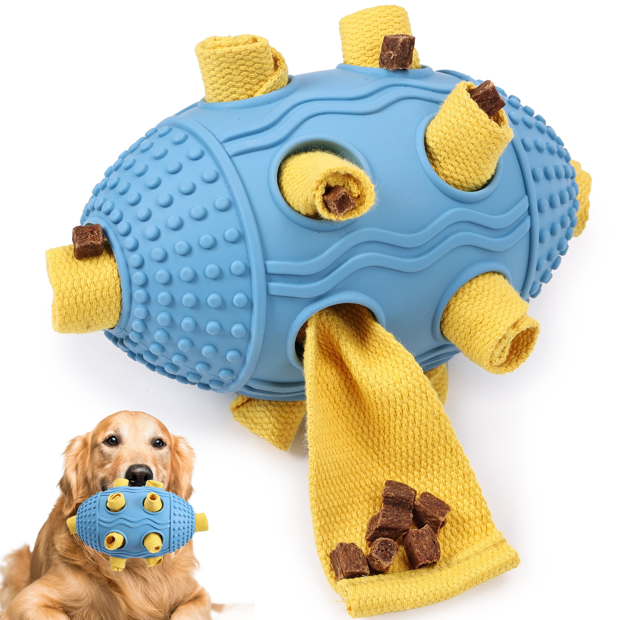 Duuclume Football Puzzle Toy for Dogs,Hide and Seek Treat Dispensing ...