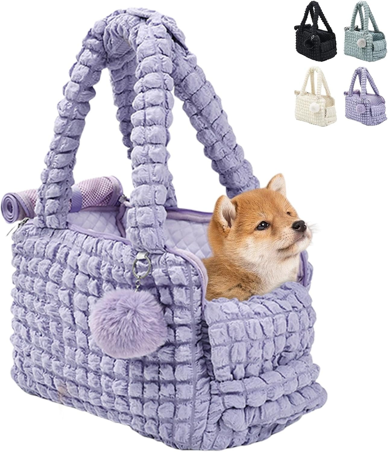 Duuclume Lightweight Pet Tote Bag Carrier, Mesh Top Puppies Purse for ...