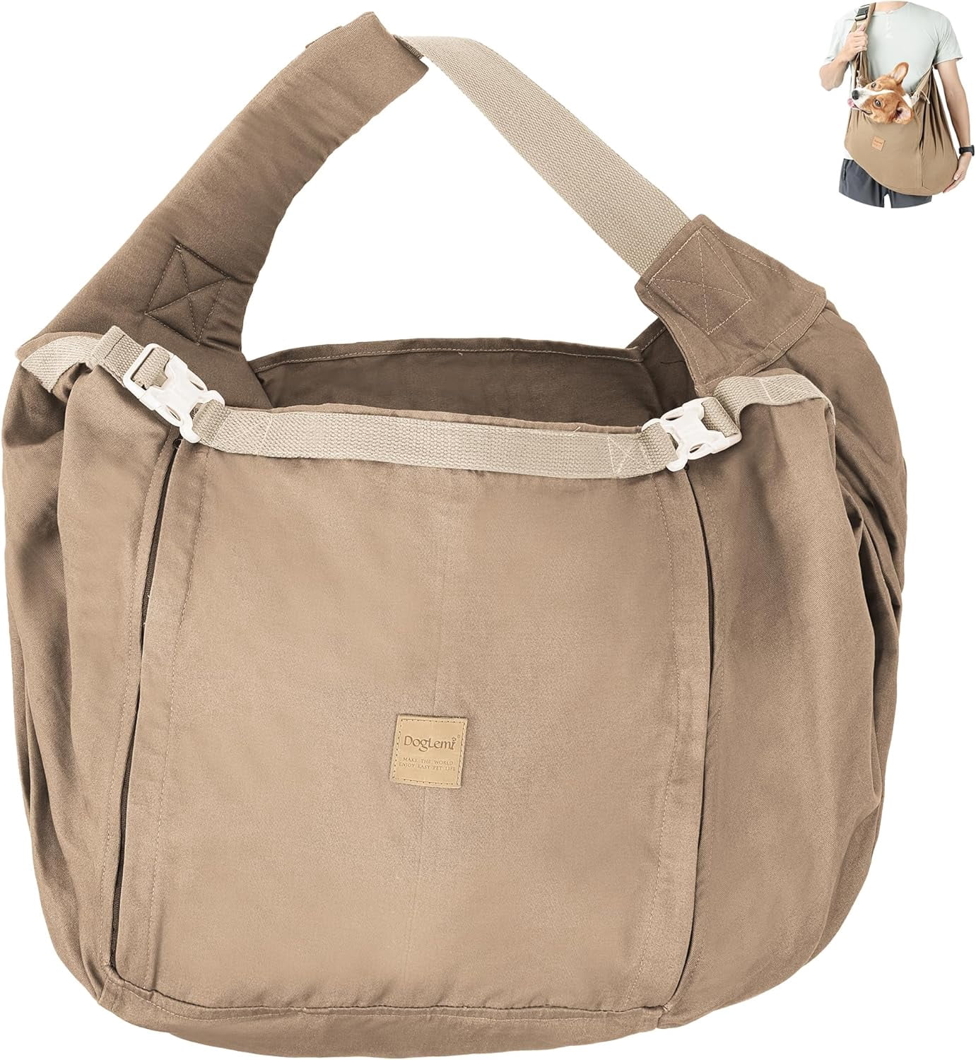 Duuclume Medium Dog Sling Carrier, Thick Padded Adjustable Shoulder ...