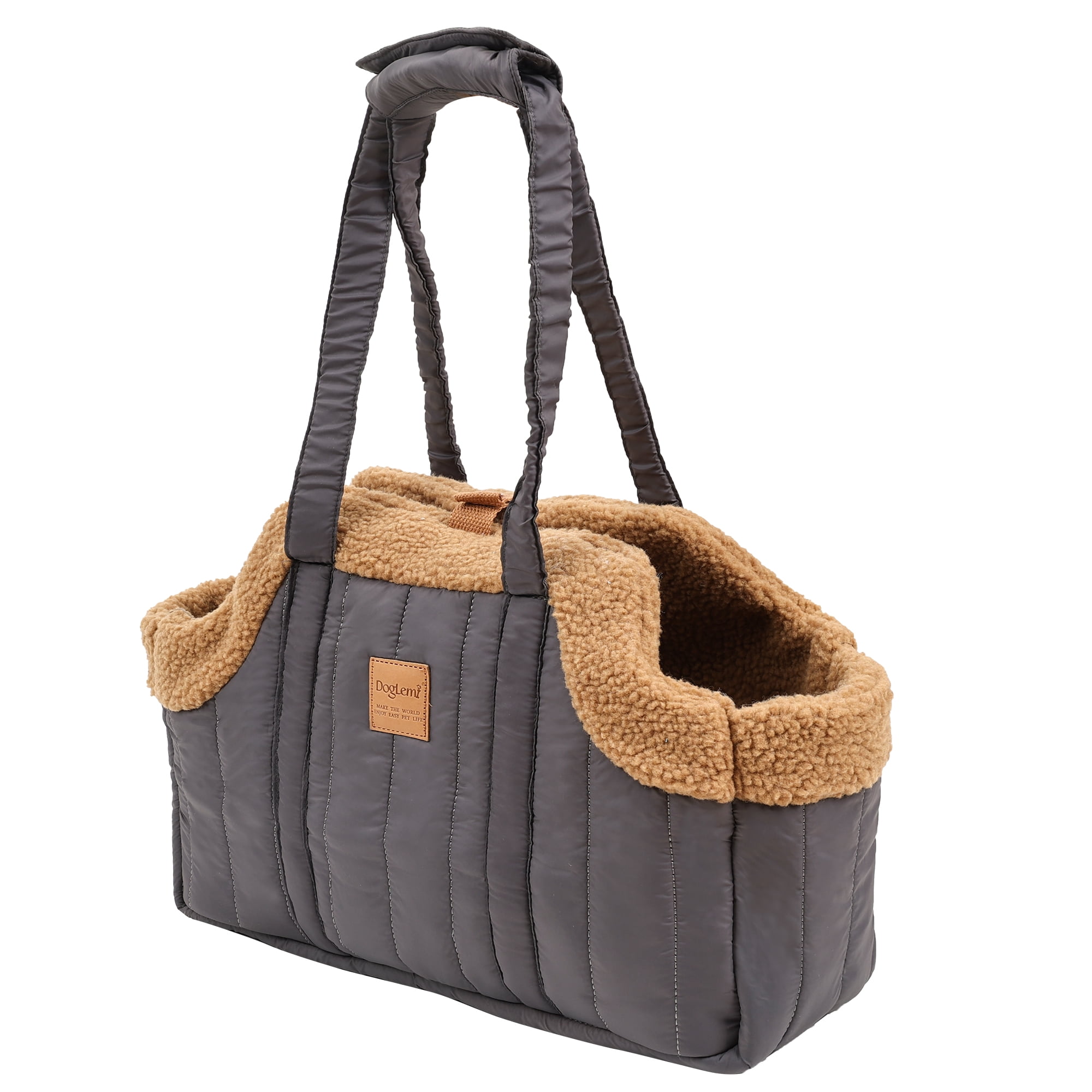 Duuclume Portable Large Capacity Cat Bag, Fleece Pet Dog Tote Carrier ...