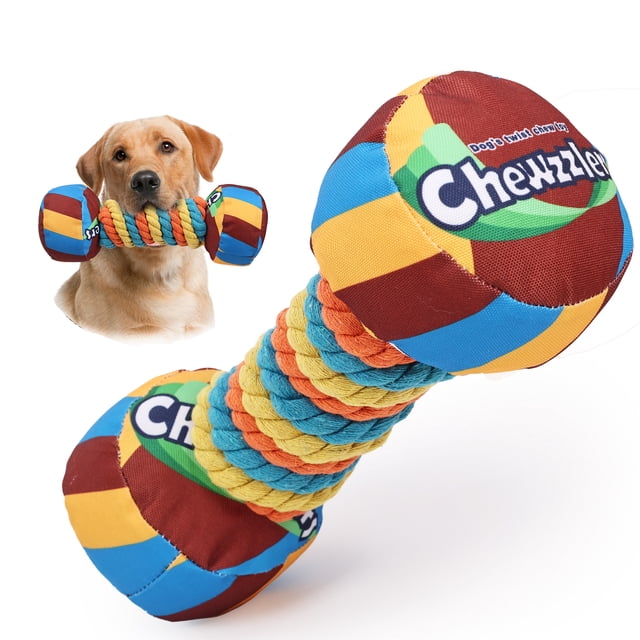 Duuclume Tough Dog Chew Toy, Squeaky Dumbbell Toy Interactive Toys for ...