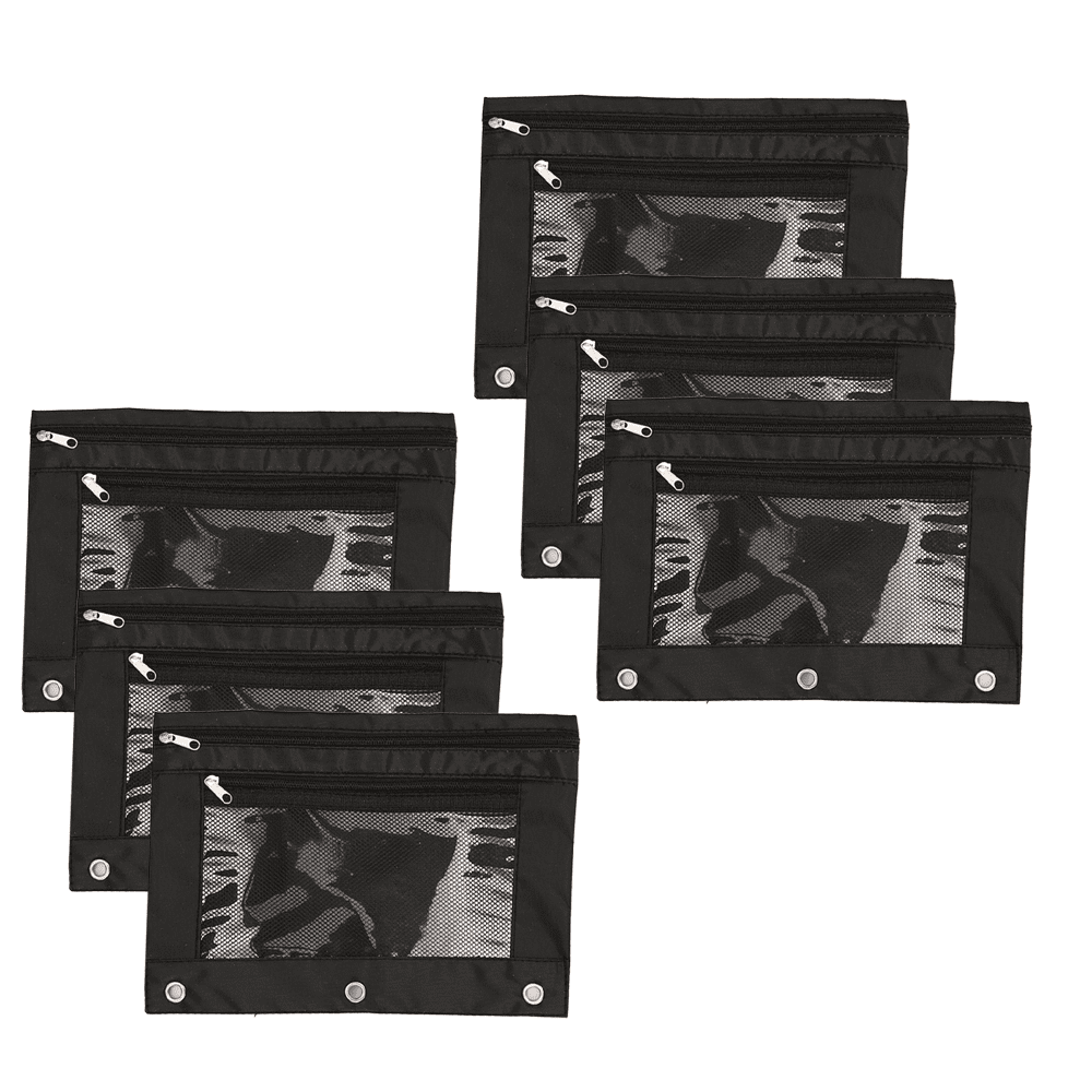 Duulaya 3-Ring Binder Stationery Organizer with Clear Window, 6-Pack ...