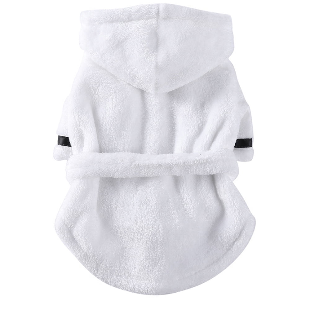 Duulaya Hukapapa Puppy robe Dog dry towel robe with hood and belt, easy ...