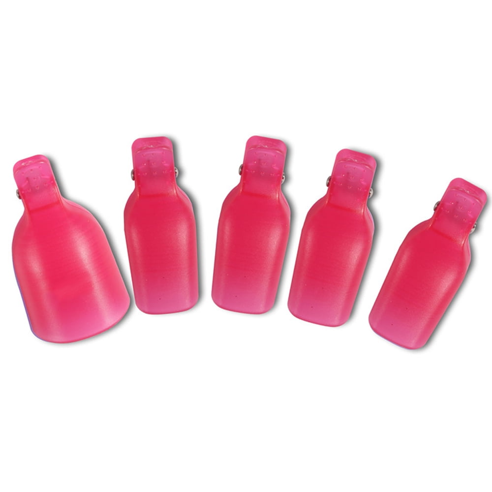 Duulaya Hukapapa Reusable Plastic Toenail Art Soak Off Cap Clips UV Gel ...