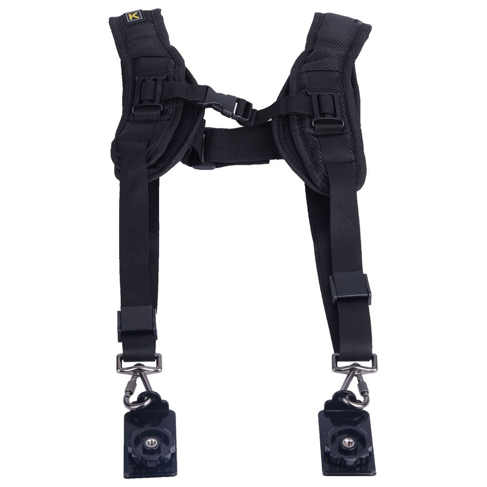 Duulaya Quick Double Shoulder Sling Strap for DSLR SLR Cameras ...