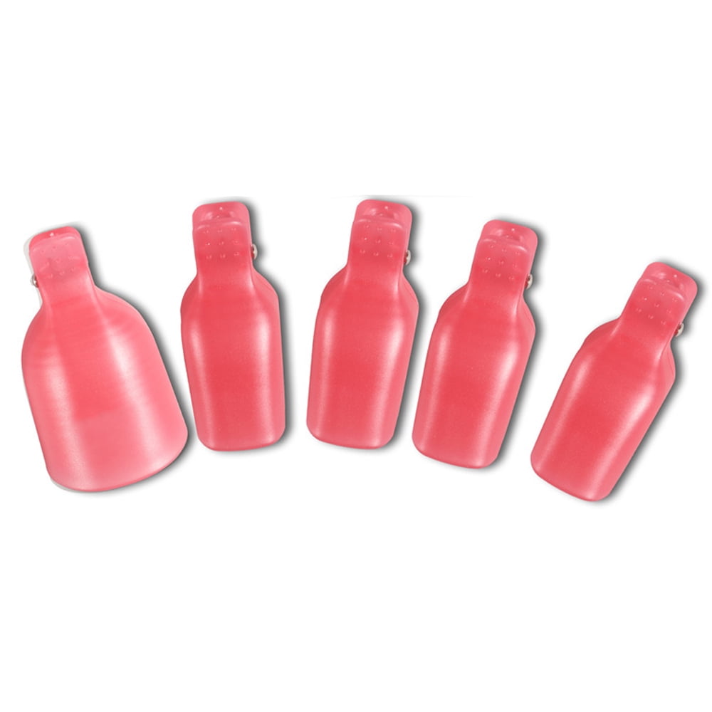 Duulaya Reusable Plastic Toenail Art Soak Off Cap Clips UV Gel Polish ...