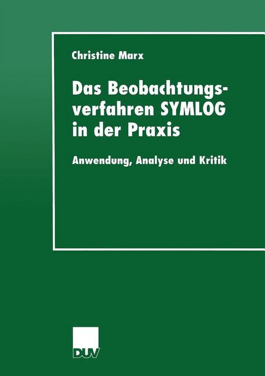 Duv Sozialwissenschaft: Das Beobachtungsverfahren Symlog in Der PRAXIS ...