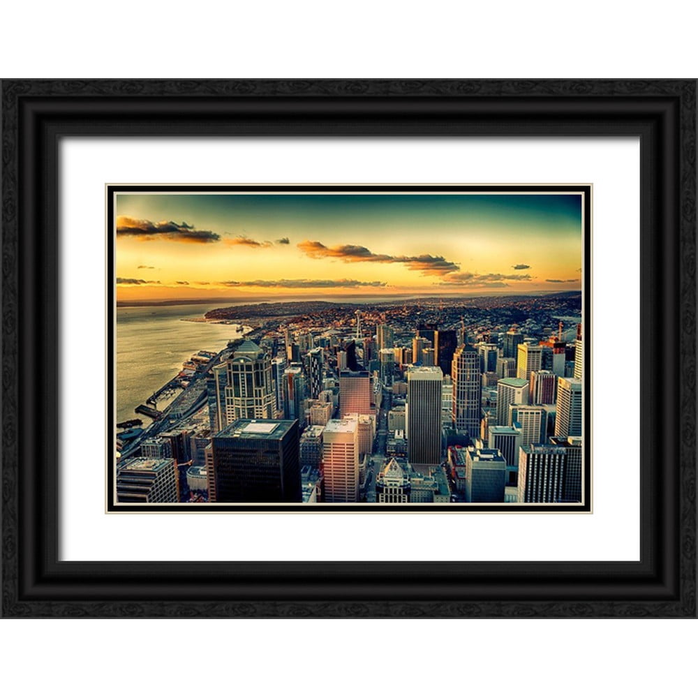 Duval, Richard 14x11 Black Ornate Wood Framed with Double Matting ...